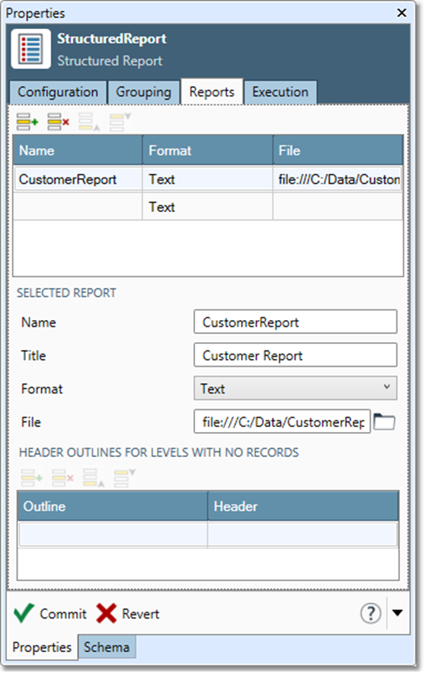 Defining Data Management Reports