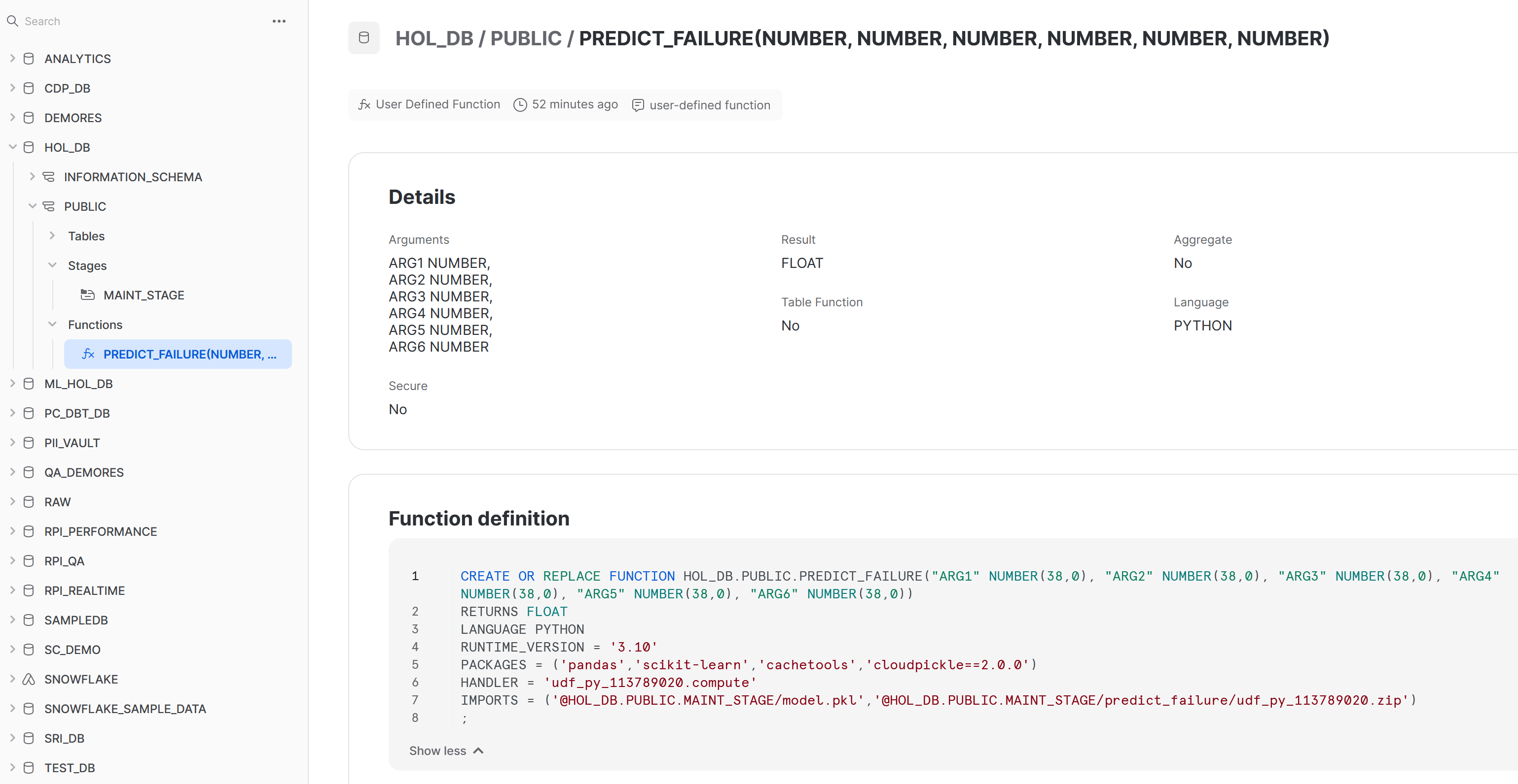 Model Scoring With Snowflake User Defined Functions