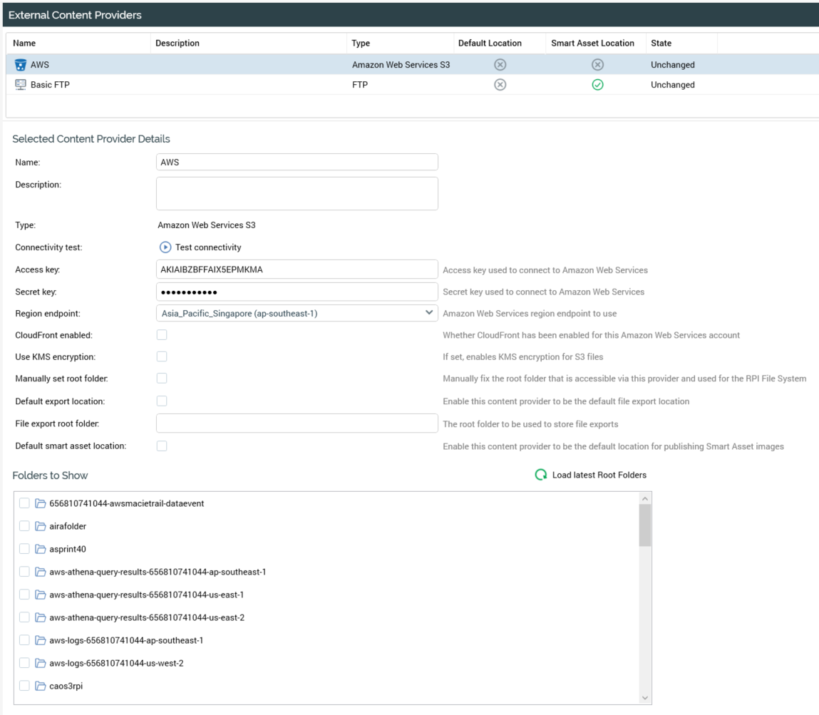 Configuring External Content Providers